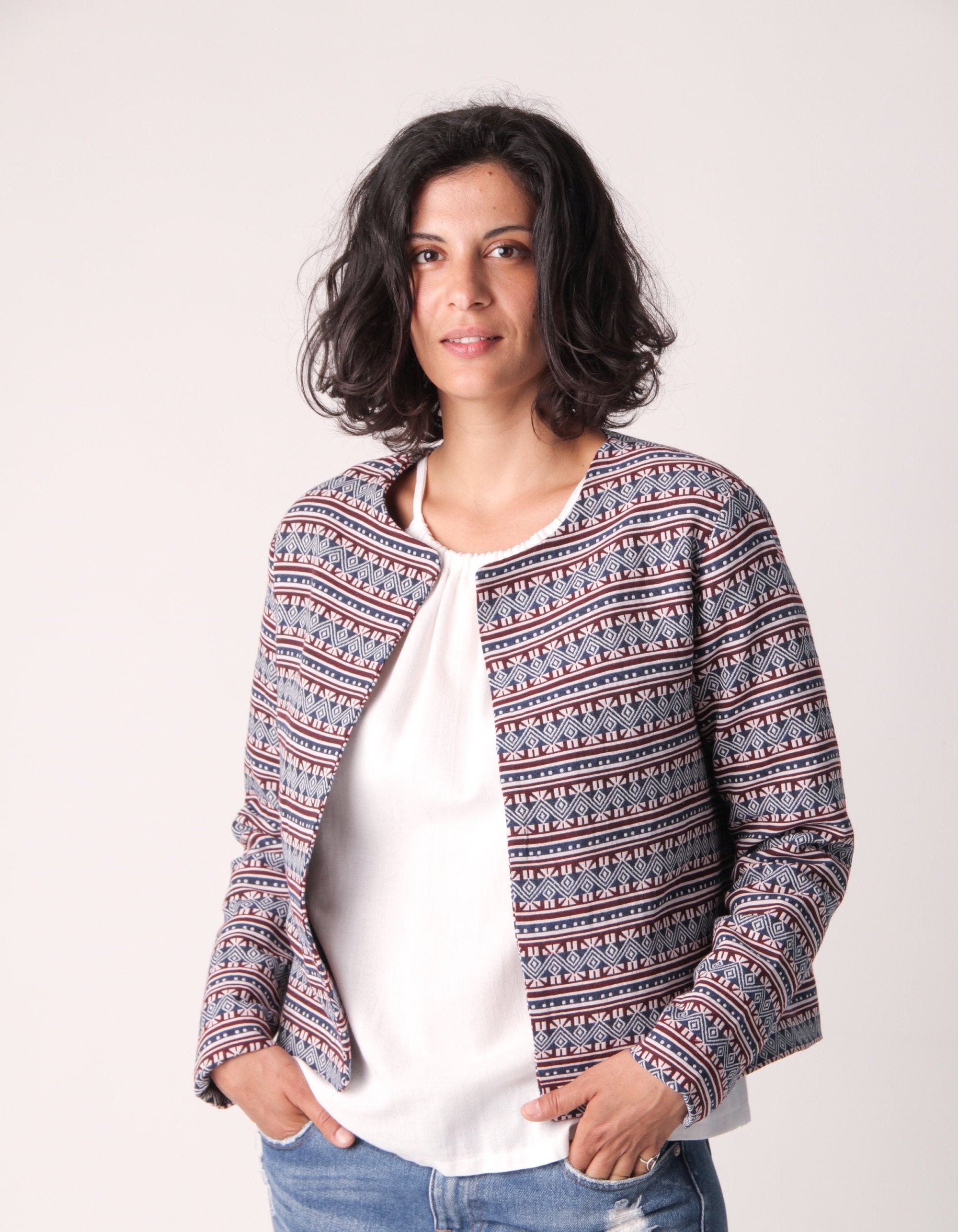 Trendy sewing patterns short jacket pattern Sizes 10-18 pdf | Etsy