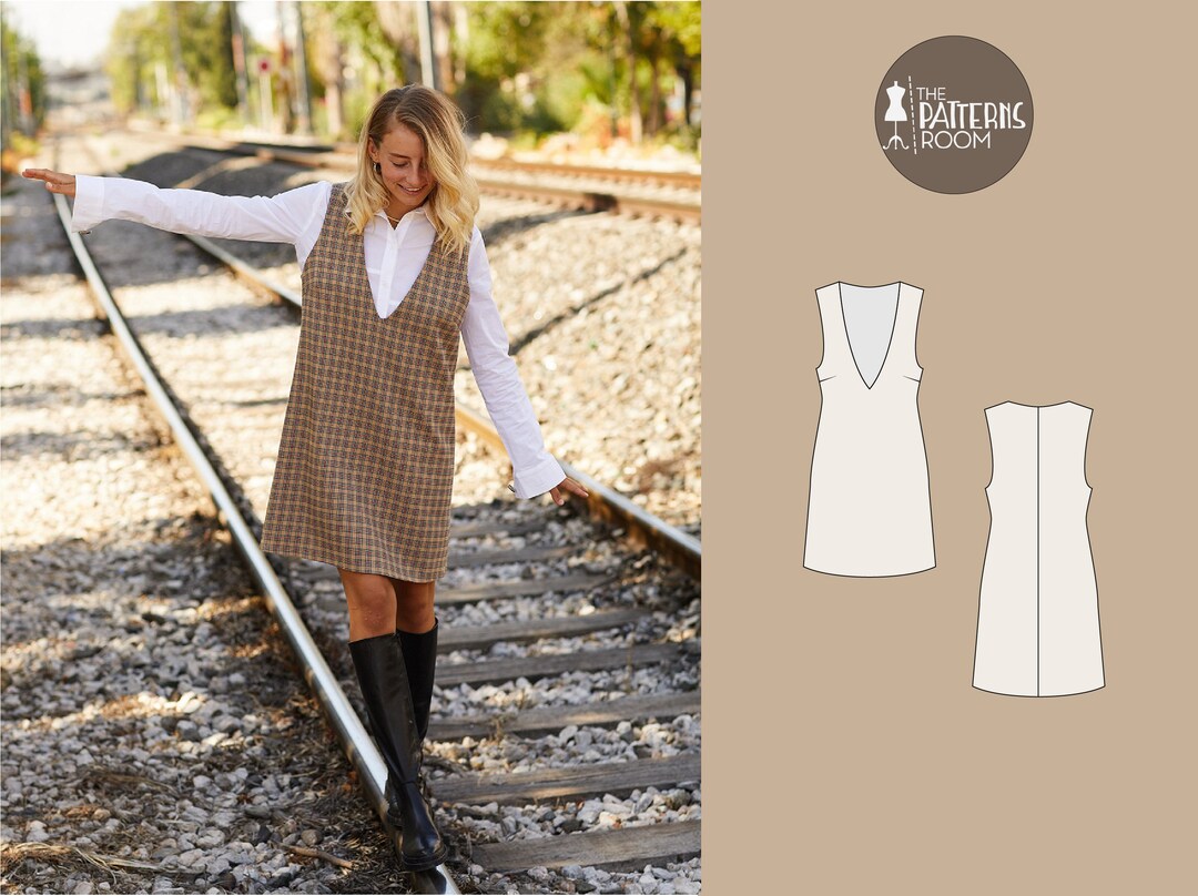 Vest Dress Pattern Sizes 10-18 PDF Sewing Patterns for - Etsy