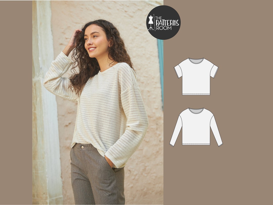 Tshirt Pattern, Sizes 10-18, PDF, Sewing Patterns for Women, T Shirt ...