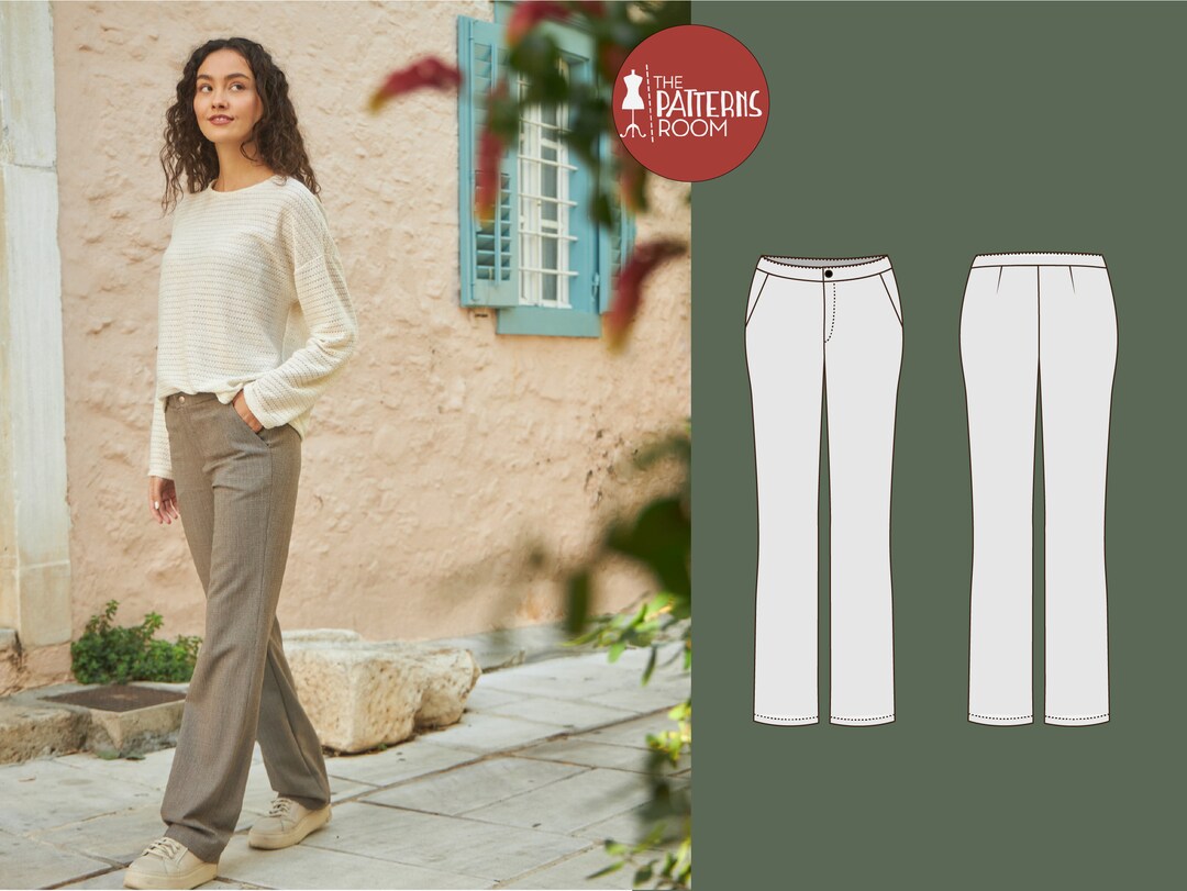 Pants Patterns for Women, Sizes 10-18, Pdf, Pattern for Pants, Sewing ...