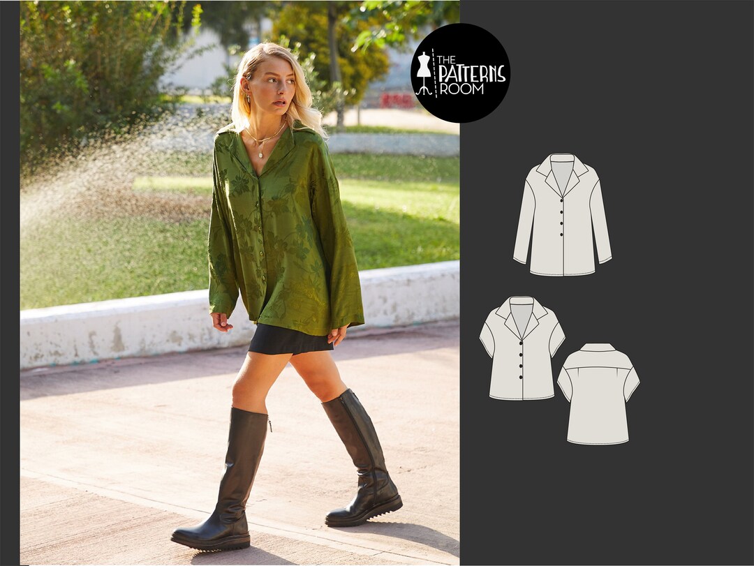 Shirt Pattern Women, Sizes 20-28, PDF, Sewing Patterns for Women Top ...