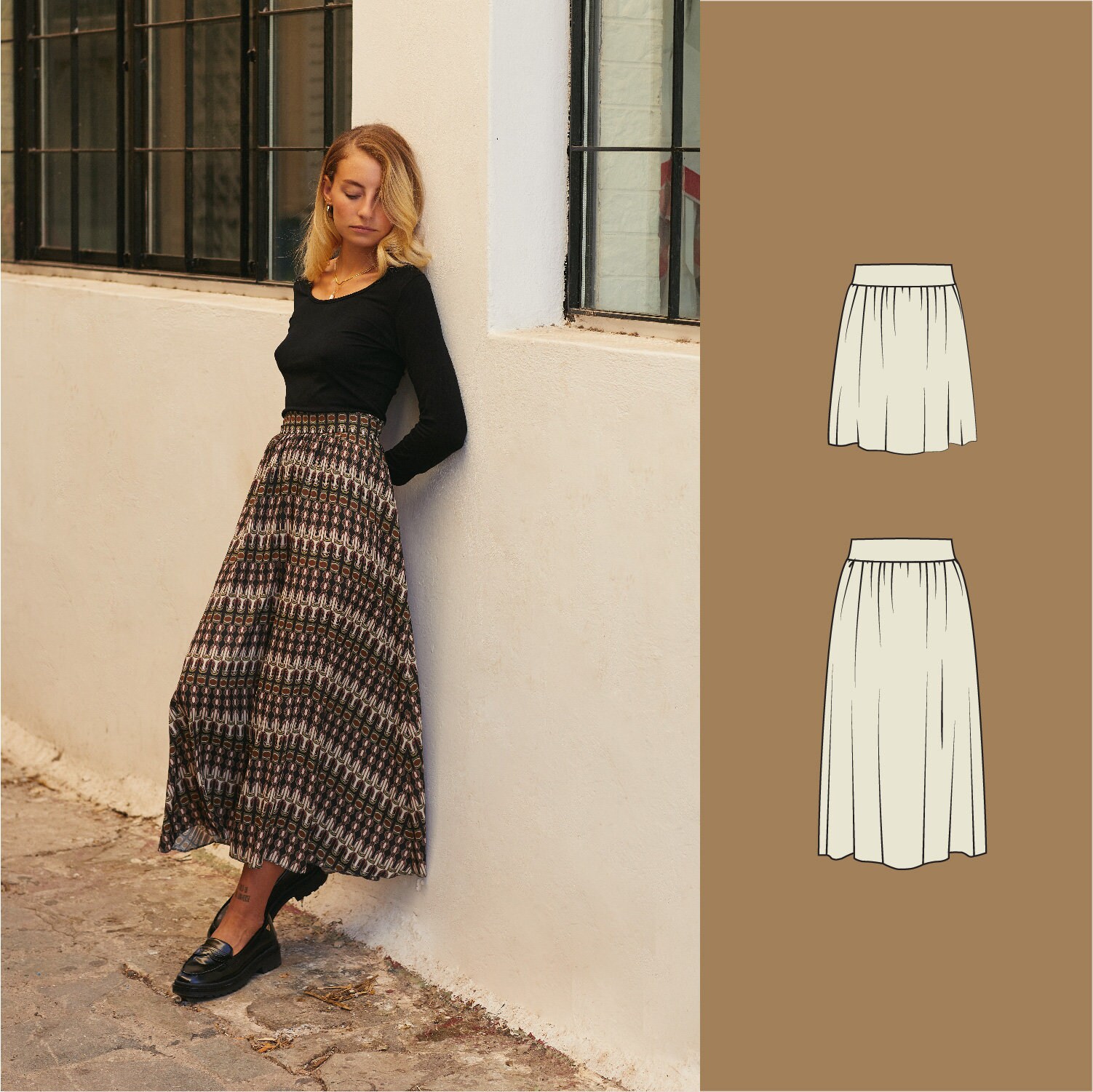 Skirt Pattern Pdf Sewing Patterns for Women Sizes 10-18 | Etsy