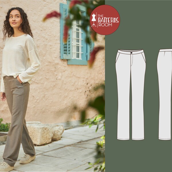 Straight Leg Pants Pattern - Etsy