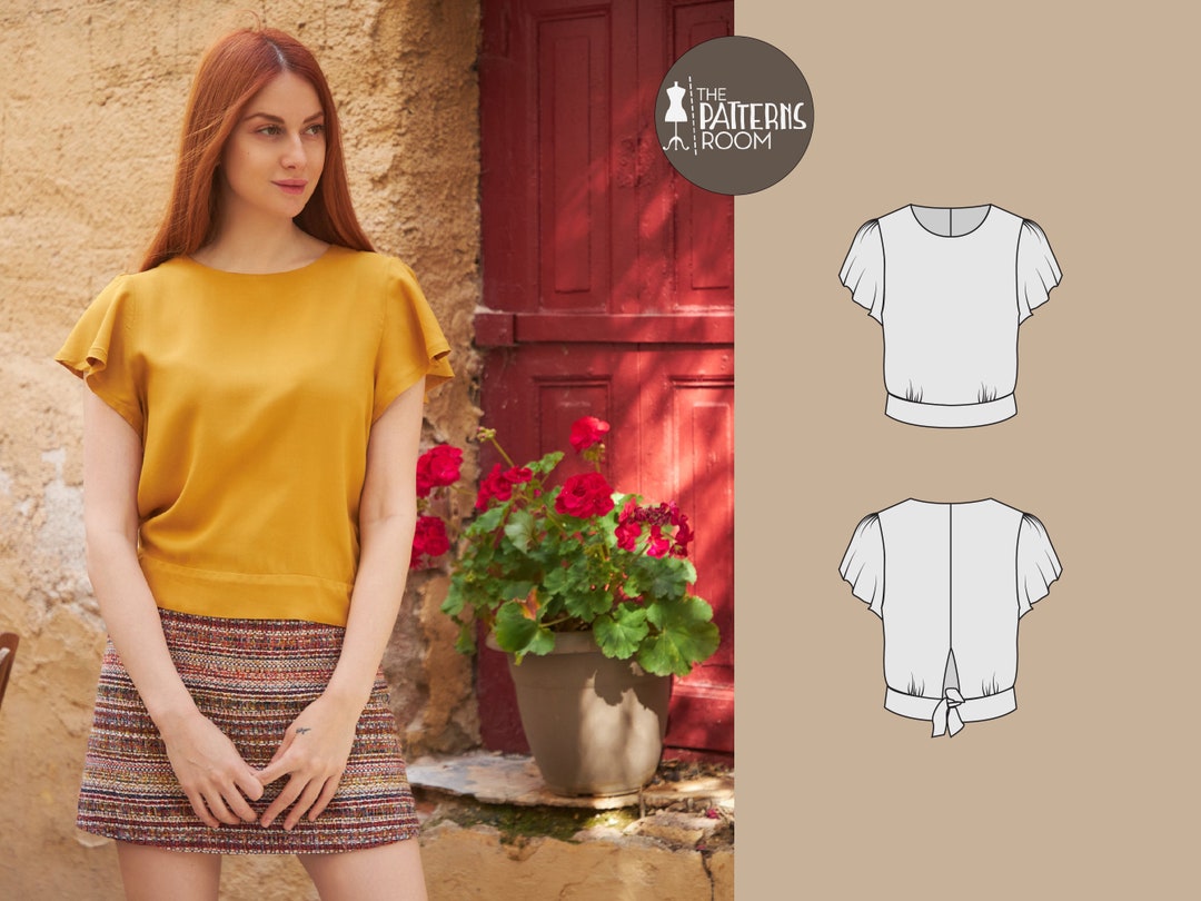 Top Pattern, Sizes 20-28, Sewing Patterns for Women, Pdf, Blouse ...