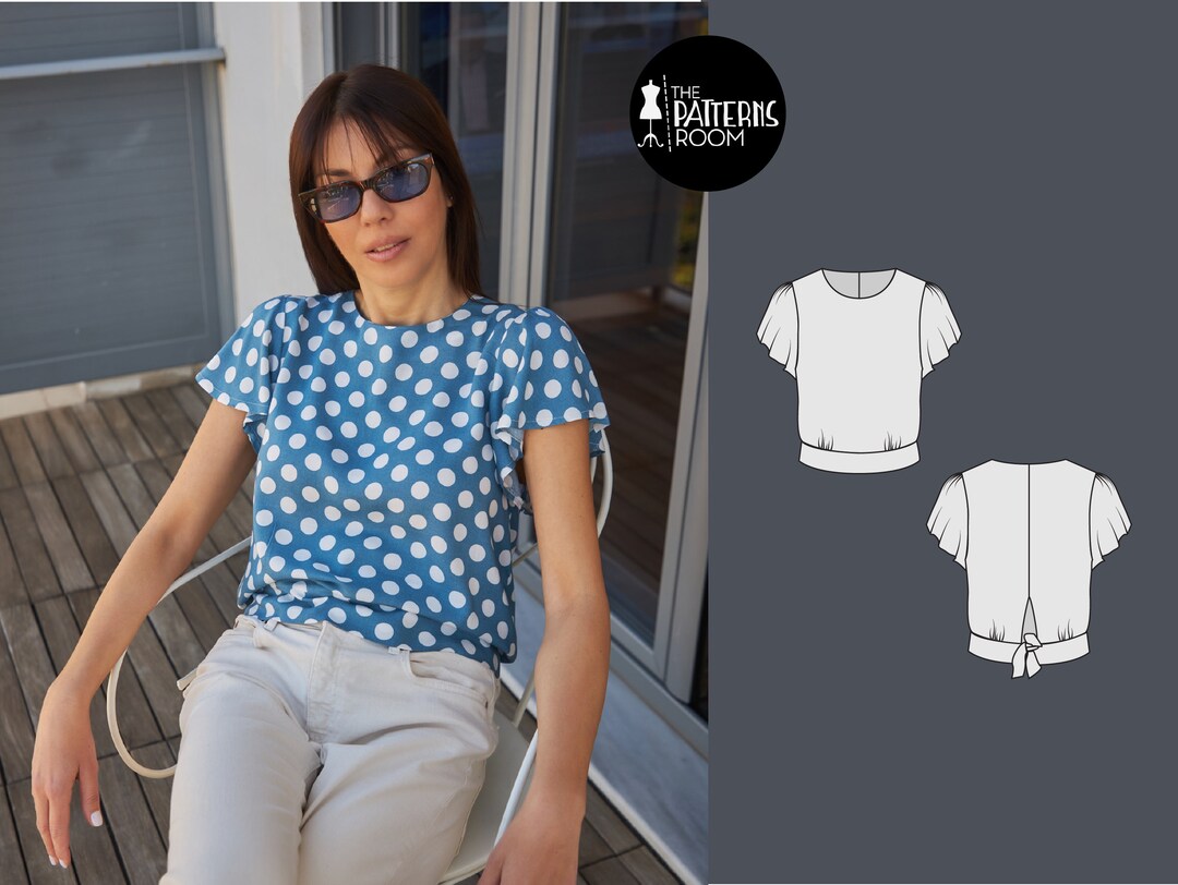 Top Pattern, Sizes 10-18, Sewing Patterns for Women, Pdf, Blouse ...