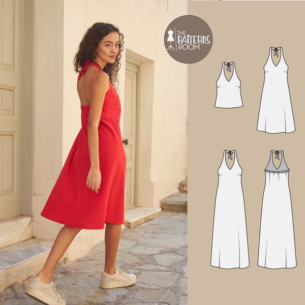 Halter Dress Pattern - Etsy