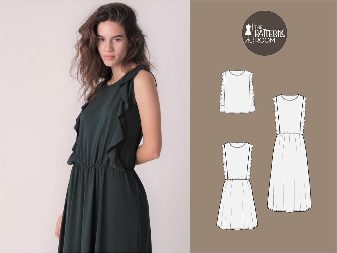 Midi Dress Pattern Sizes 10-18 Pdf Sewing Pattern for - Etsy