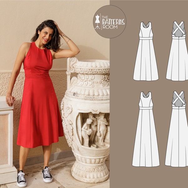 Backless Dress Pattern - Etsy