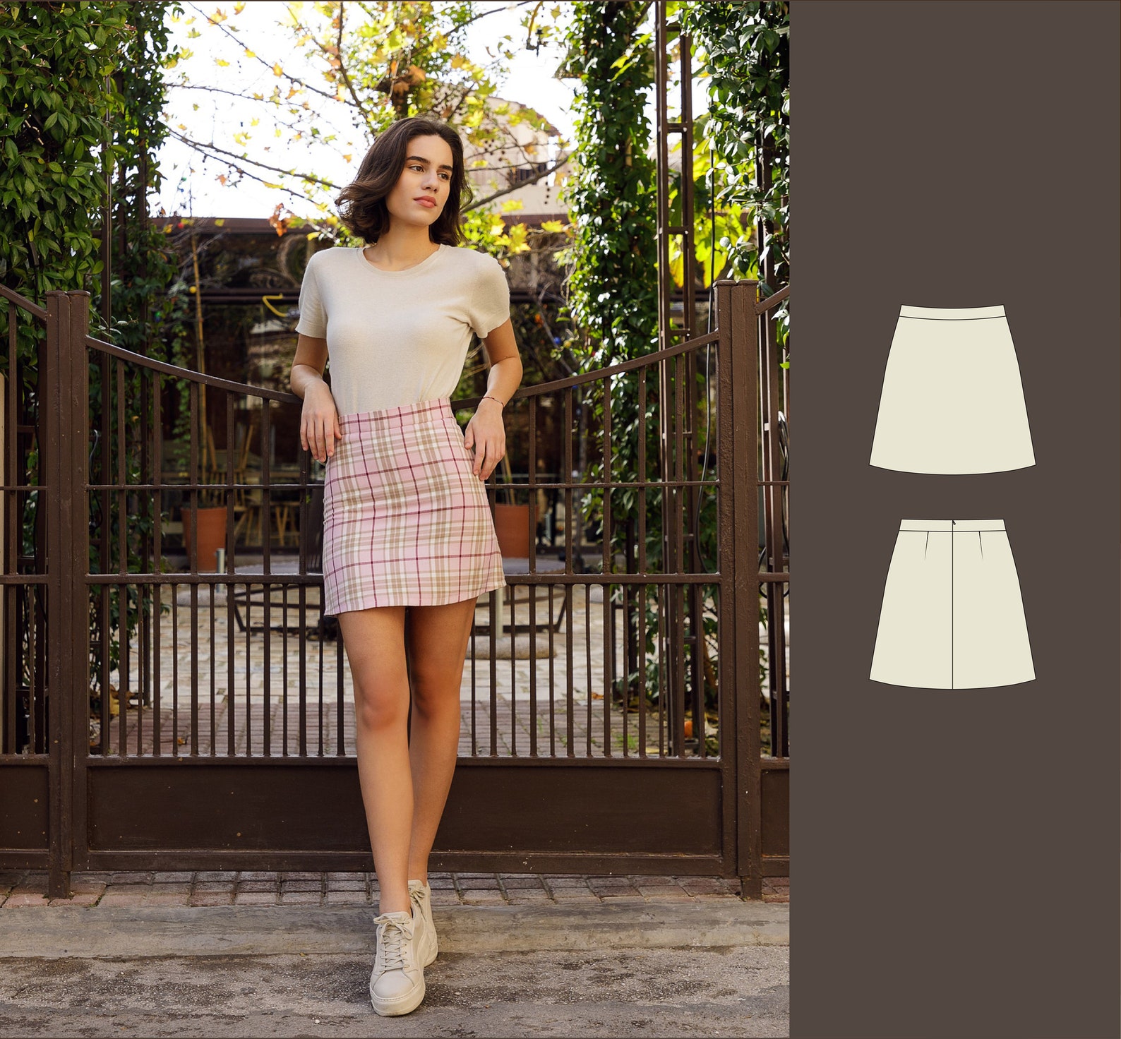 Mini Skirt Sewing Pattern Short Skirt Pattern Pdf Sewing | Etsy