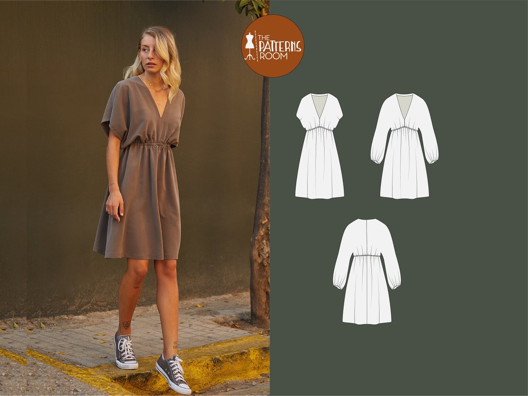 Dress Pattern, Sizes 20-28, PDF Sewing Patterns for Women Dress, Womens ...