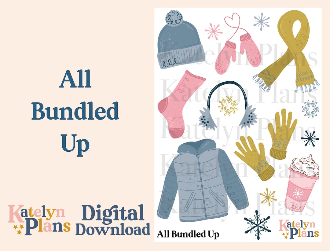 All Bundled up Printable Planner Stickers (digital Download) - Etsy