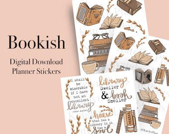 Bookish Planner - Etsy