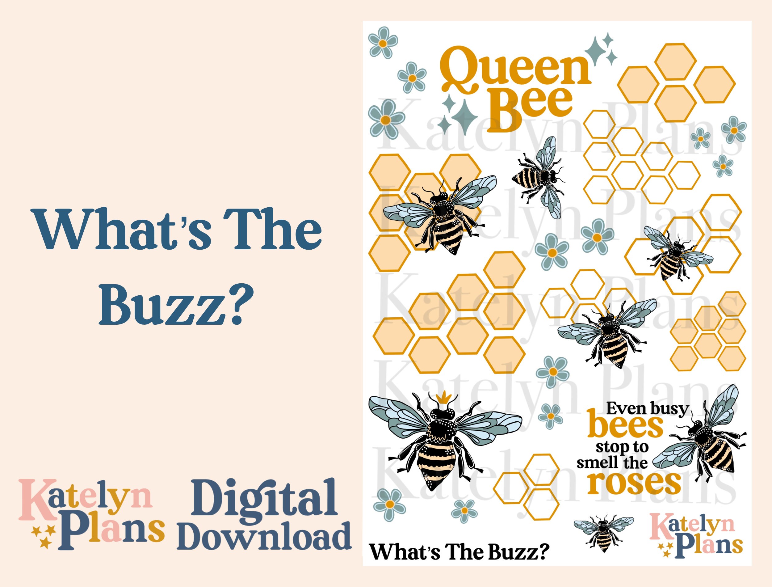Whats the Buzz Digital Download Planner Stickers | Etsy