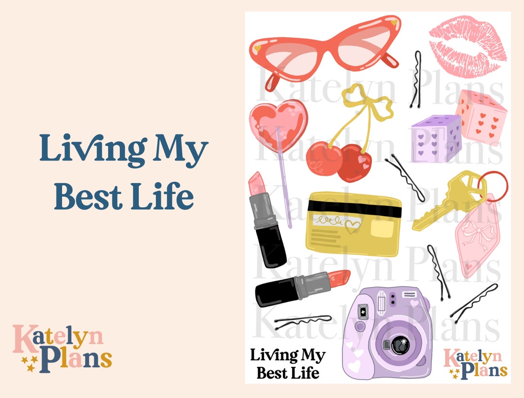 Living My Best Life Planner Stickers (physical Stickers) 4.75 X 6.5 ...