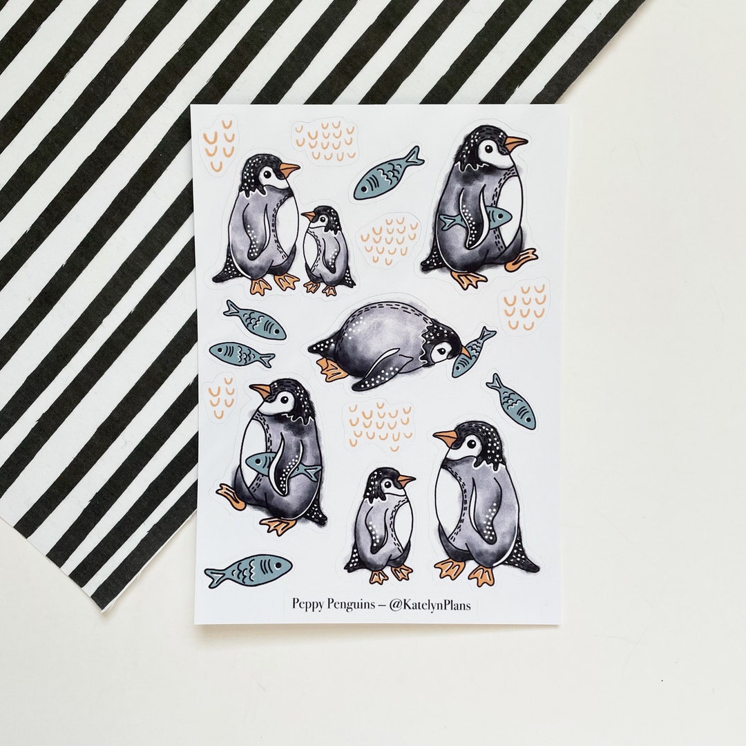 Peppy Penguins Planner Stickers (physical Stickers) 4.75 X 6.5 Inches ...
