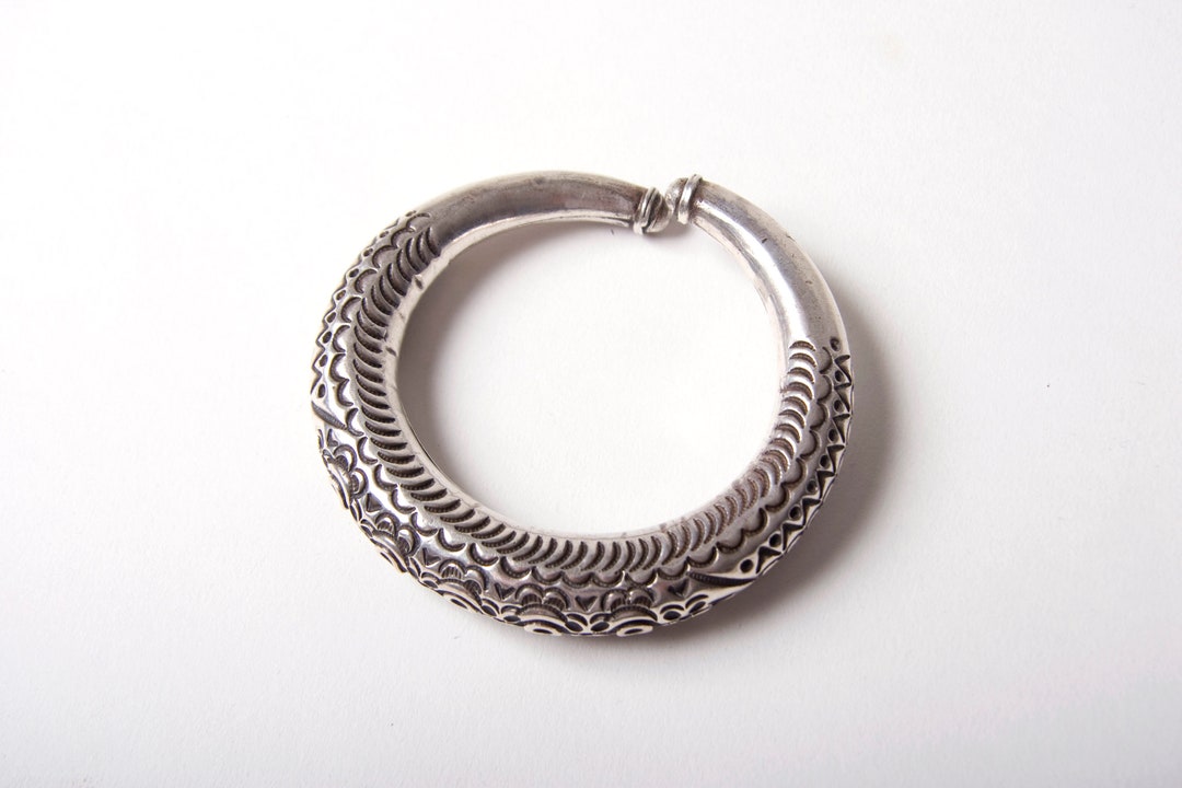 Beautiful Silver Tharu Bangle From Nepal - Etsy