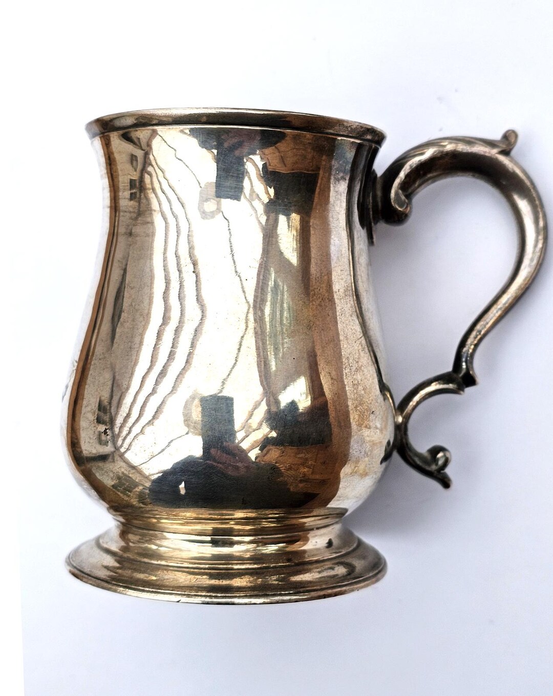 William & James Priest 1768 Hallmarked Sterling Silver Tankard Georgian ...