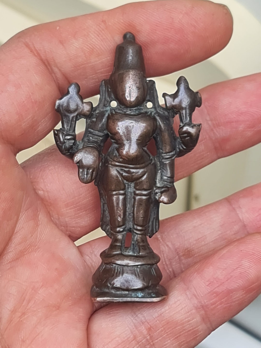 Miniature Bronze Figure of Vishnu C 18th Century or Earlier. Sri Lanka ...