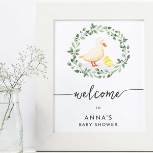 Duck Baby Shower Welcome Sign, Baby Shower Sign Duck, Cute, Rubber Duck ...