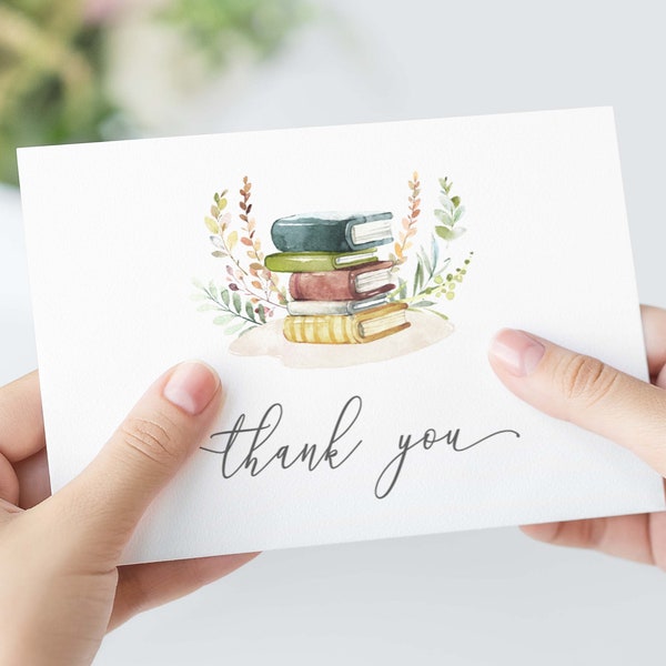 Book Theme Thank You - Etsy