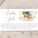 Custom Card Insert Book Themed Card Insert Custom Text, Download ...