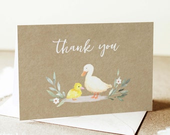 Duck Thank You Card | Etsy