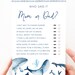Whale Baby Shower Games Who Said It, Printable Baby Shower Game ...