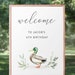 Duck Birthday Party Welcome Sign, Editable Duck Birthday Sign Printable ...