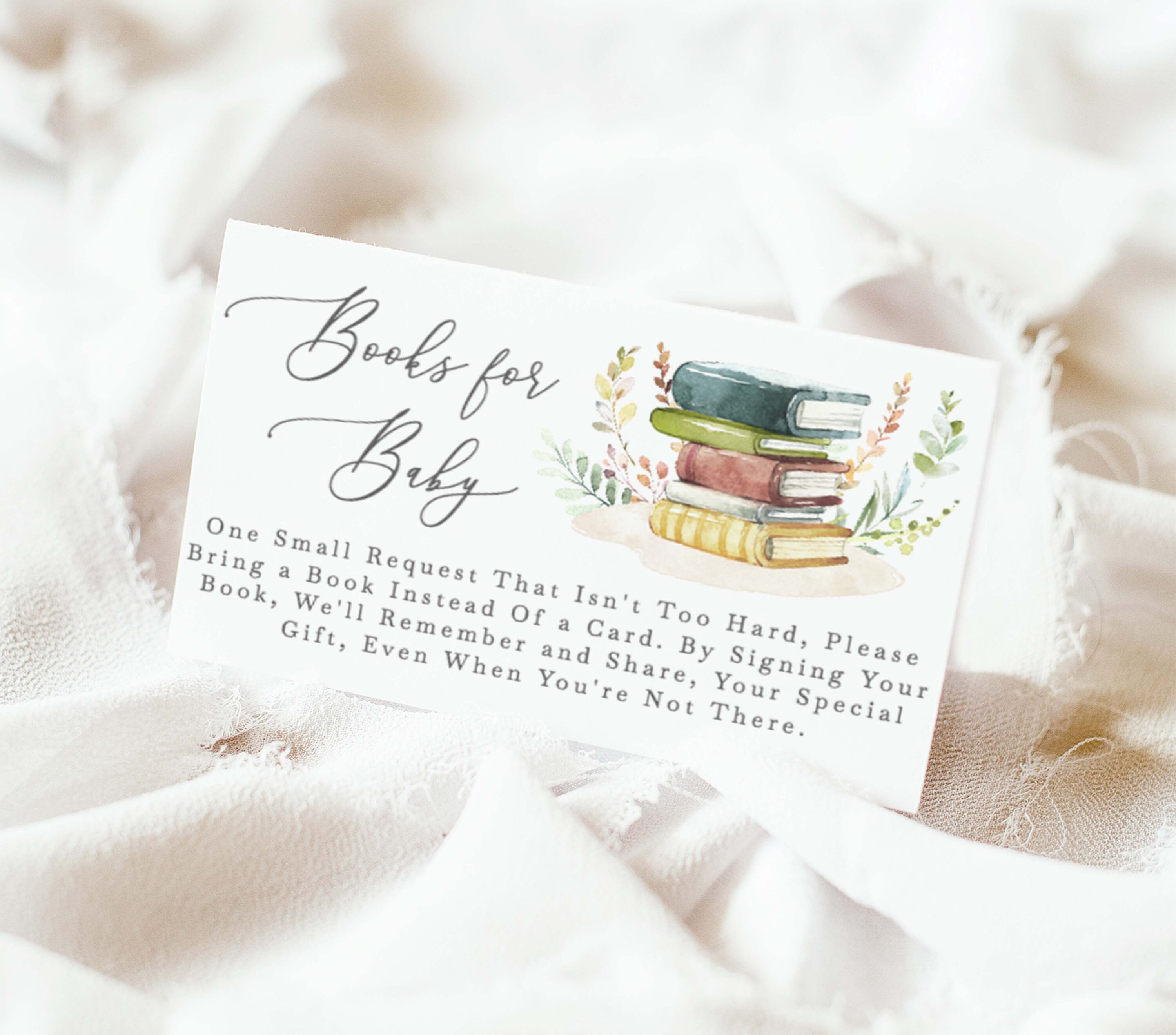Books Themed Books for Baby Card Insert Book Themed Baby | Etsy
