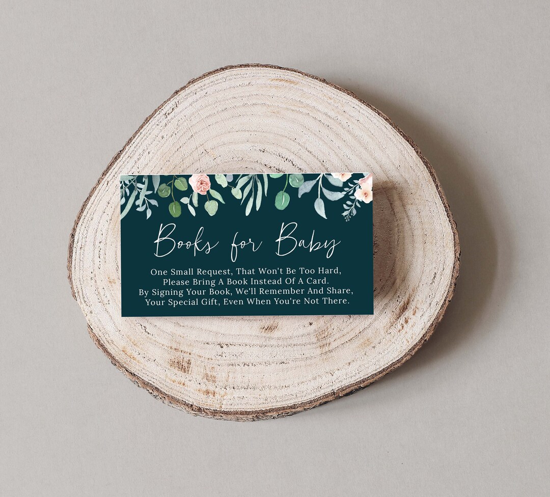 Solicitud de libro Baby Shower, Inserto de tarjeta de solicitud de ...