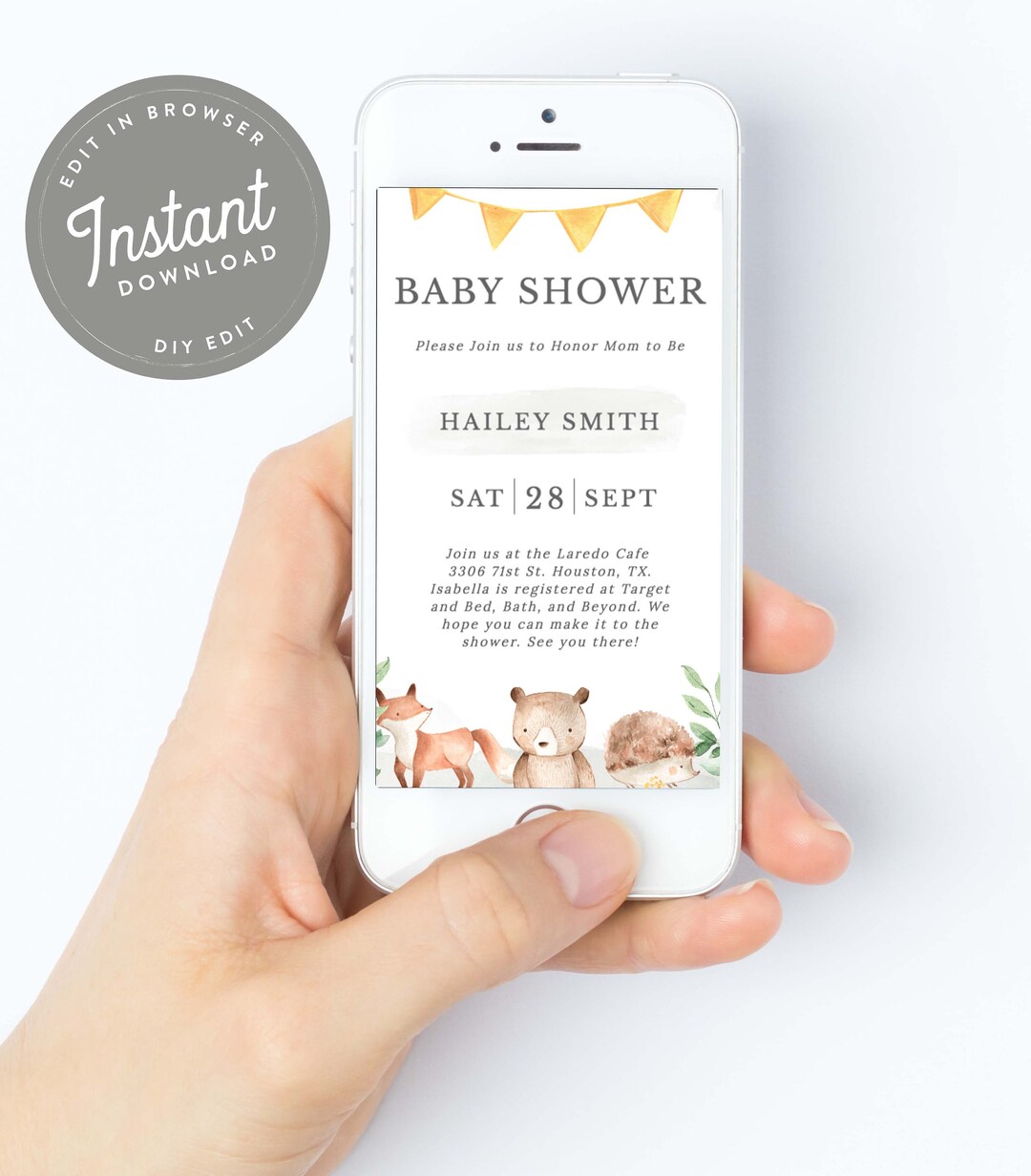 Bear Baby Shower E Vite, Baby Shower E Invitation, Baby Shower E Invite ...