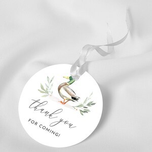 Editable Duck Favor Tag, Duck Baby Shower Favor Tag, Printable Duck ...