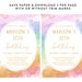 Watercolor Rainbow Birthday Party Invitation Download Neon - Etsy