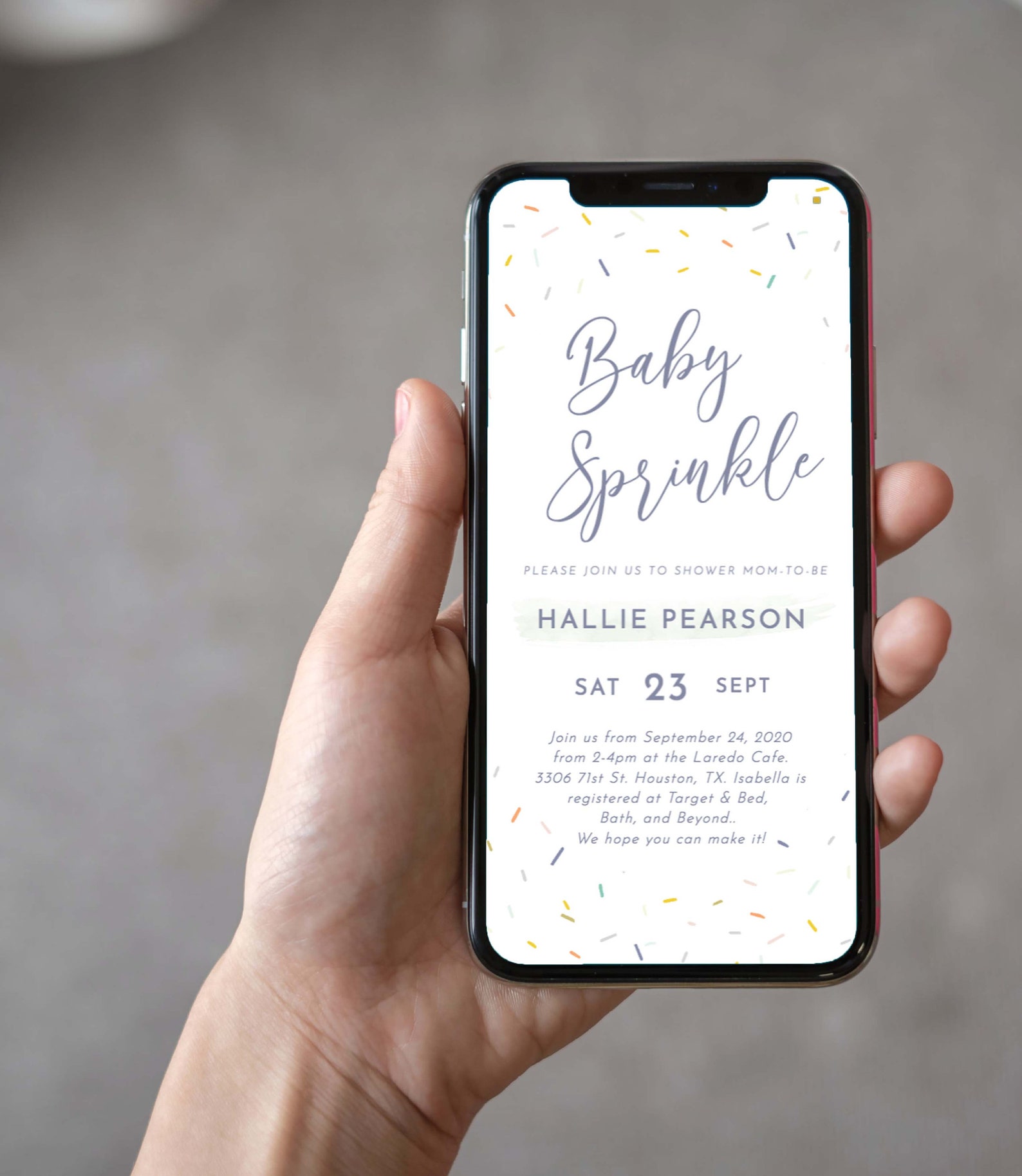 Baby Sprinkle E Invitation Baby Sprinkle E Invite Template - Etsy