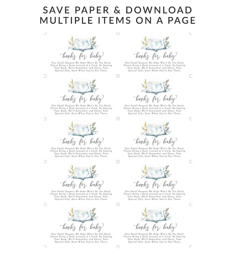 Storybook Baby Shower Books for Baby Insert Book Themed Baby | Etsy