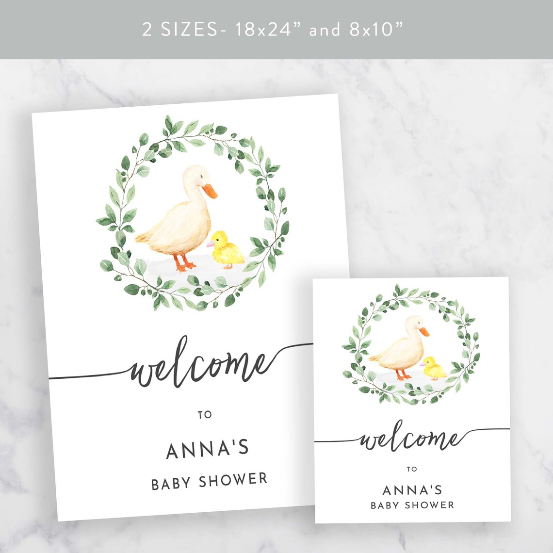 Duck Baby Shower Welcome Sign, Baby Shower Sign Duck, Cute, Rubber Duck ...