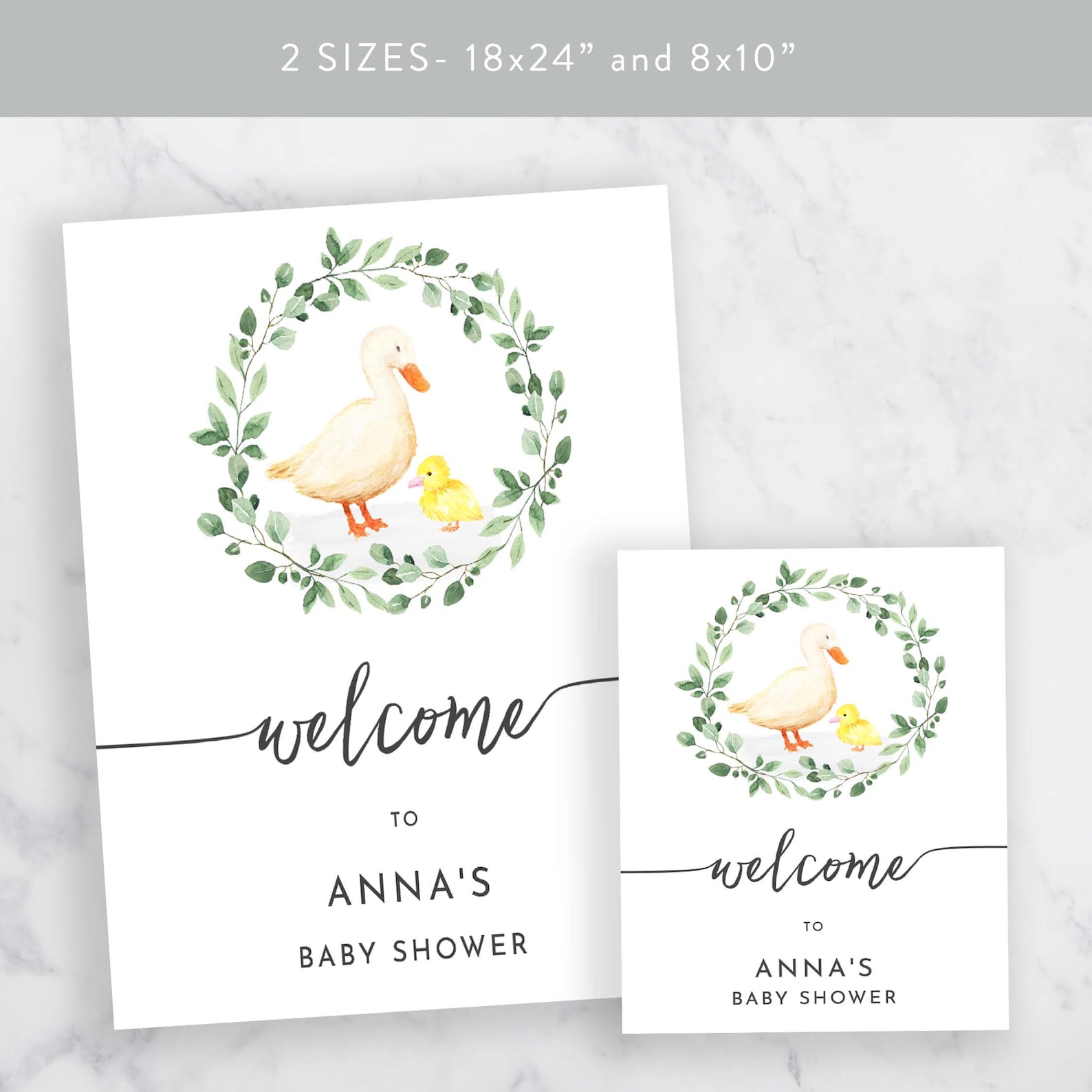 Duck Baby Shower Welcome Sign Baby Shower Sign Duck Cute - Etsy
