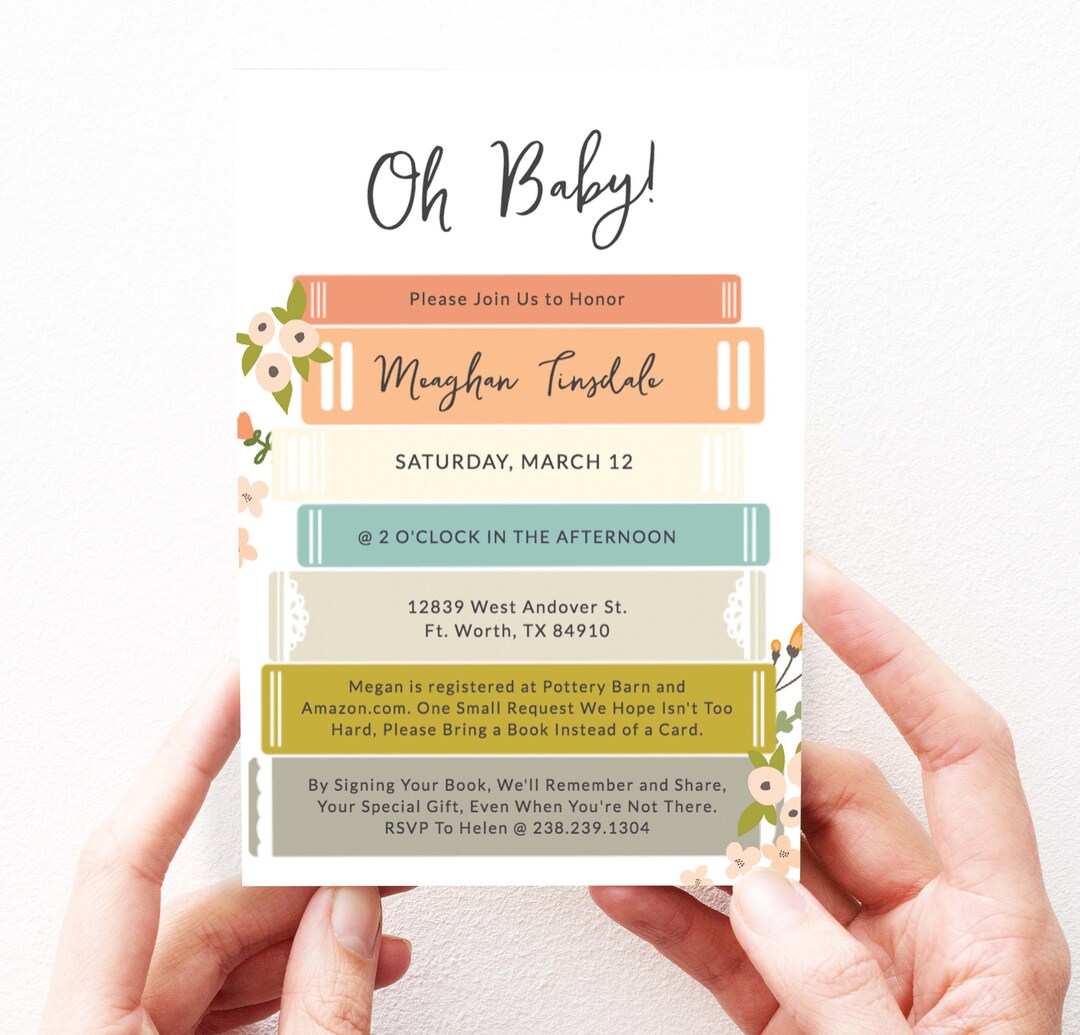 Girl Storybook Baby Shower Invitation Girl Book Themed Baby Shower ...