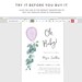 Lavender Baby Shower Invitation Girl Purple Editable Baby - Etsy