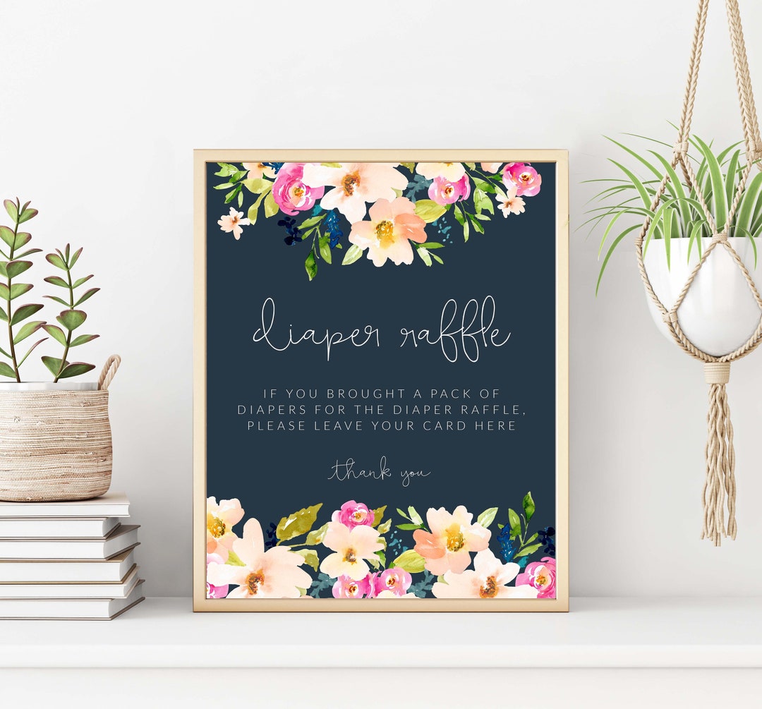 Diaper Raffle Sign, Diaper Shower Raffle Sign, Bring Diaper Shower ...