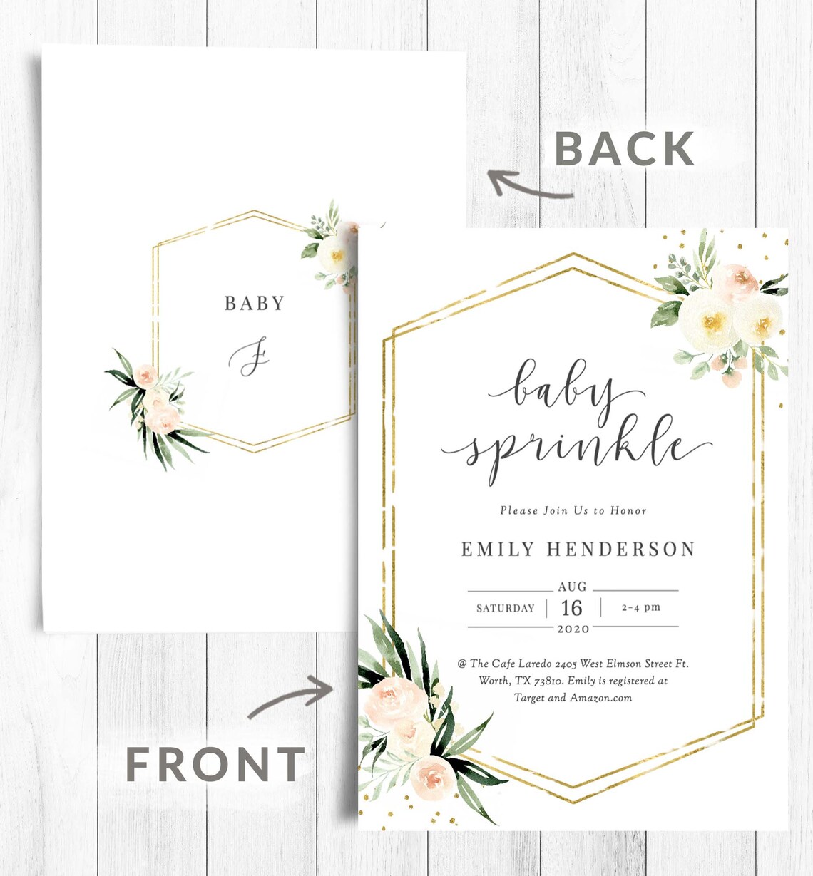 Baby Sprinkle Invitation Template Editable Instant Download, Baby ...