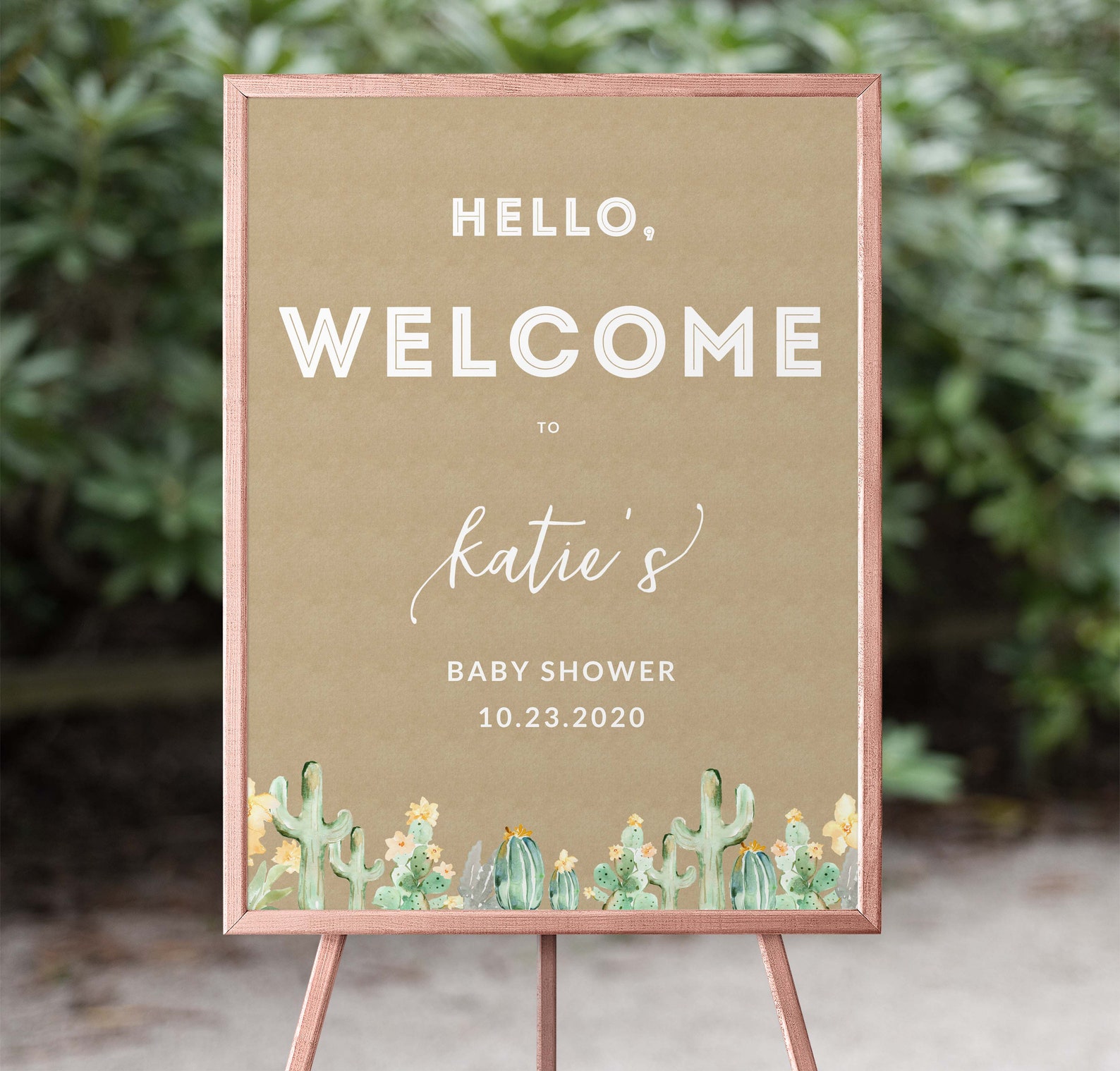 Cactus Baby Shower Welcome Sign Welcome Sign Baby Shower | Etsy