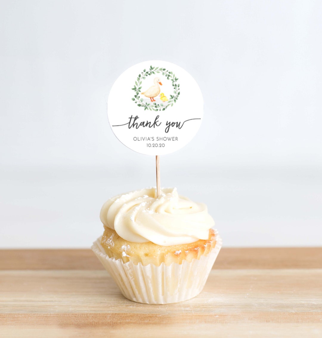 Duck Cupcake Topper, Printable Duck Birthday Party, Cute Duck Cupcake ...