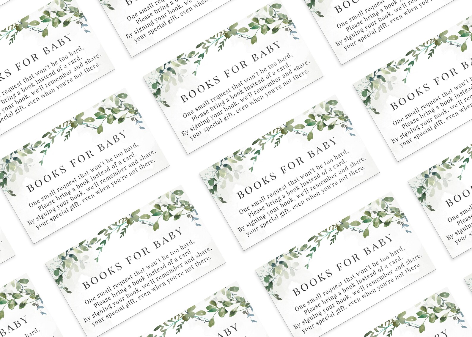 Book Request Baby Shower Baby Book Request Card Insert | Etsy