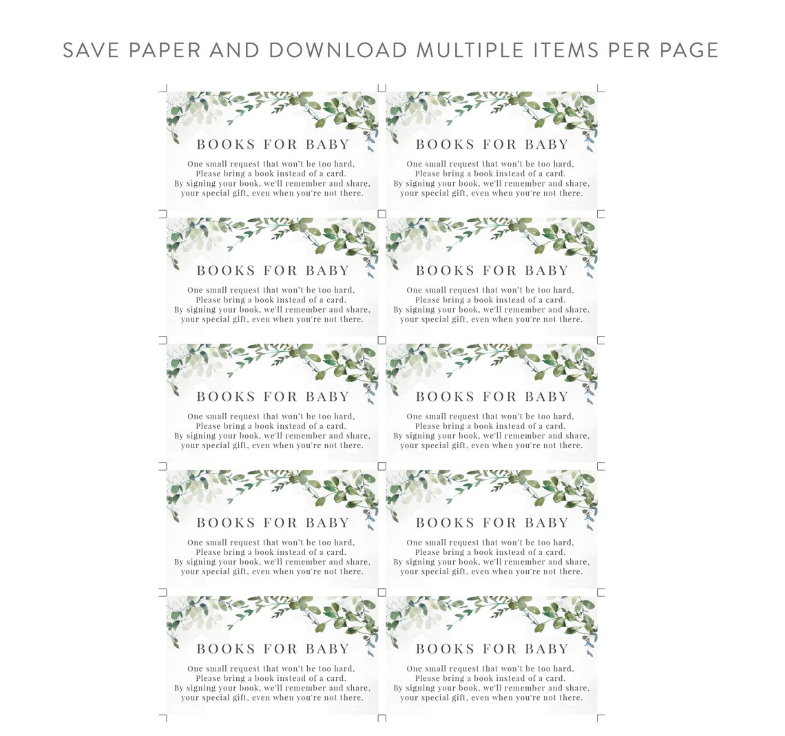 Book Request Baby Shower Baby Book Request Card Insert - Etsy