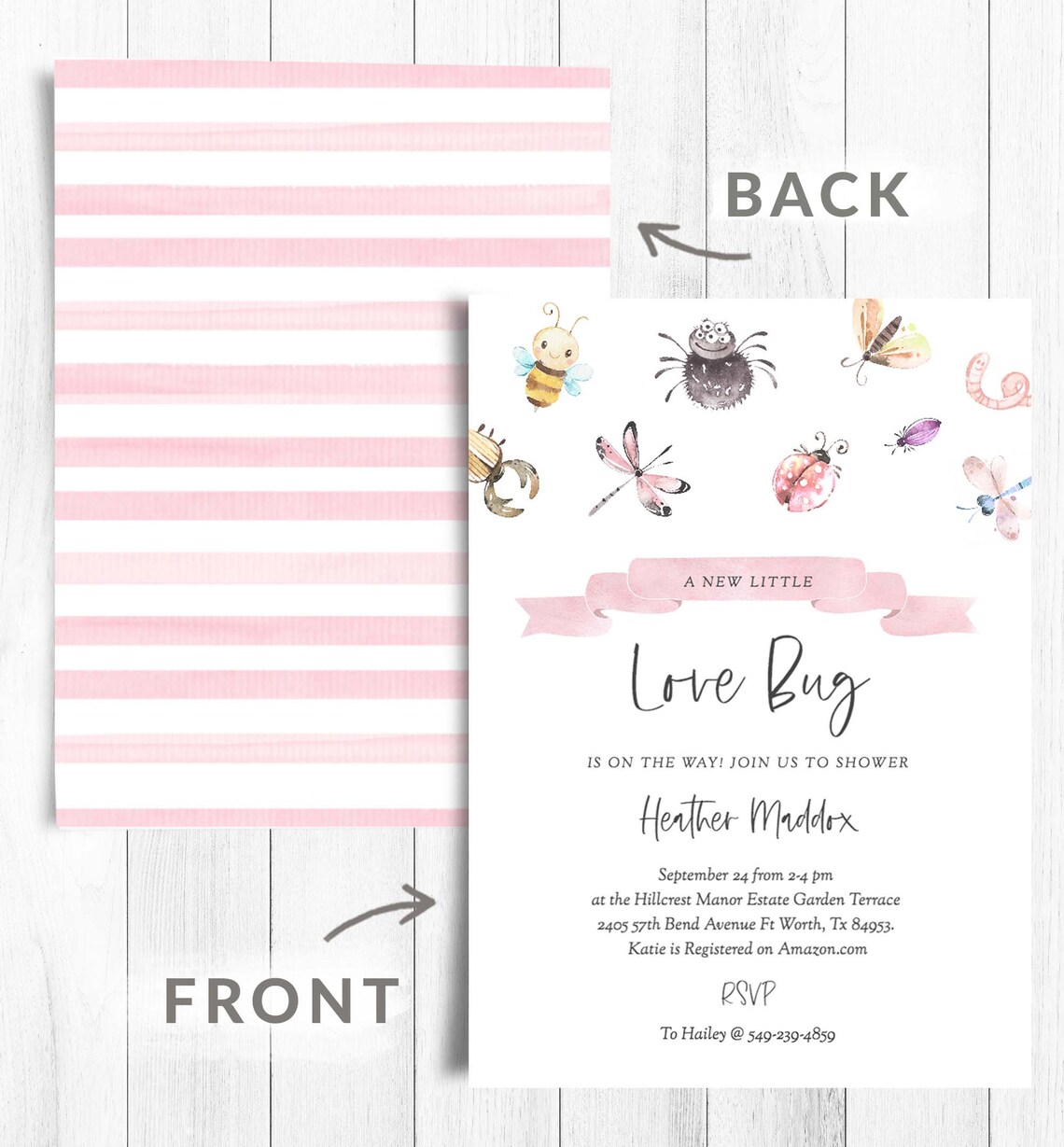 Bug Baby Shower Invitation Instant Download Bugs Baby Shower | Etsy
