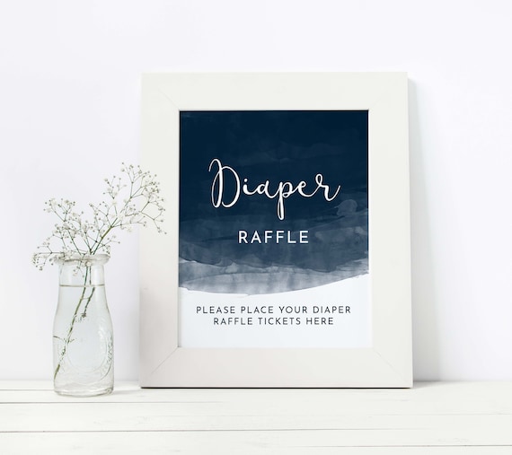 Boy Diaper Sign Printable Blue Baby Shower Signs Boy Baby | Etsy