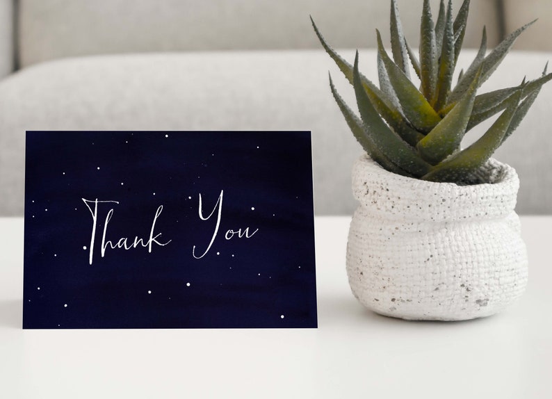 Stars Thank You Card Stars Baby Shower Thank You Printable | Etsy