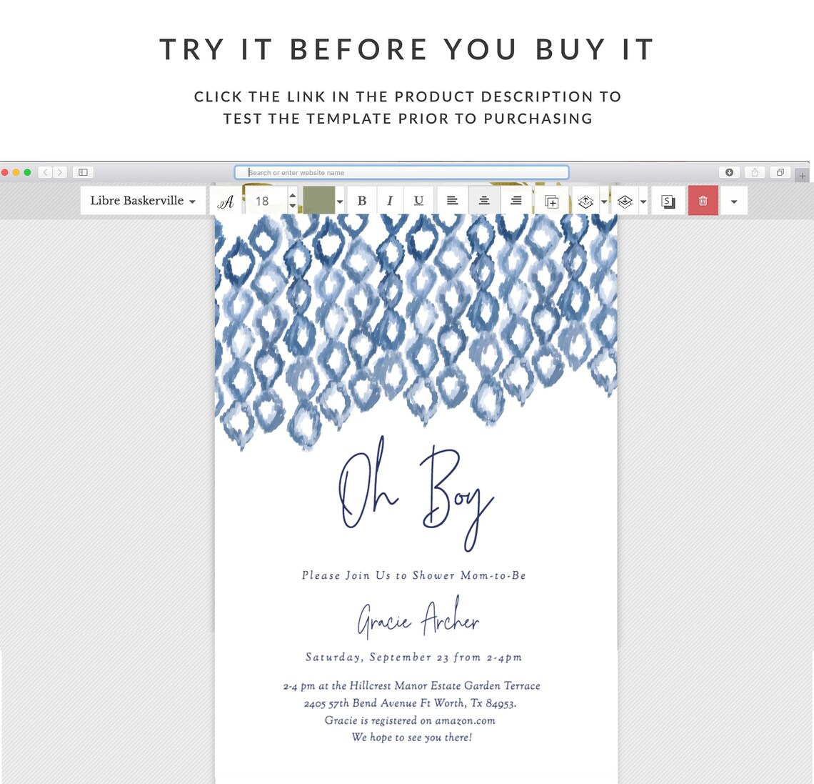 Blue Boy Baby Shower Text Invitation Baby Shower E Invitation - Etsy