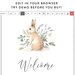 Cute Bunny Baby Shower Sign Printable Girl Rabbit Baby Shower Sign ...